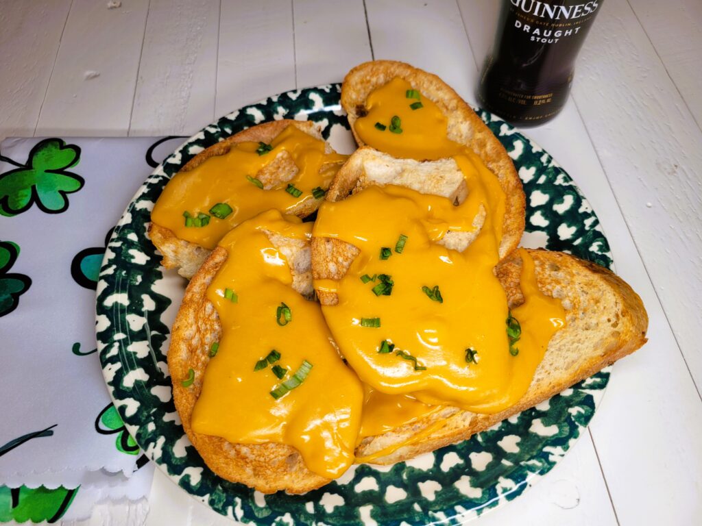 Guinness Draught Stout Welsh Rarebit (Beer Cheese Toast) - Cottage Pantry