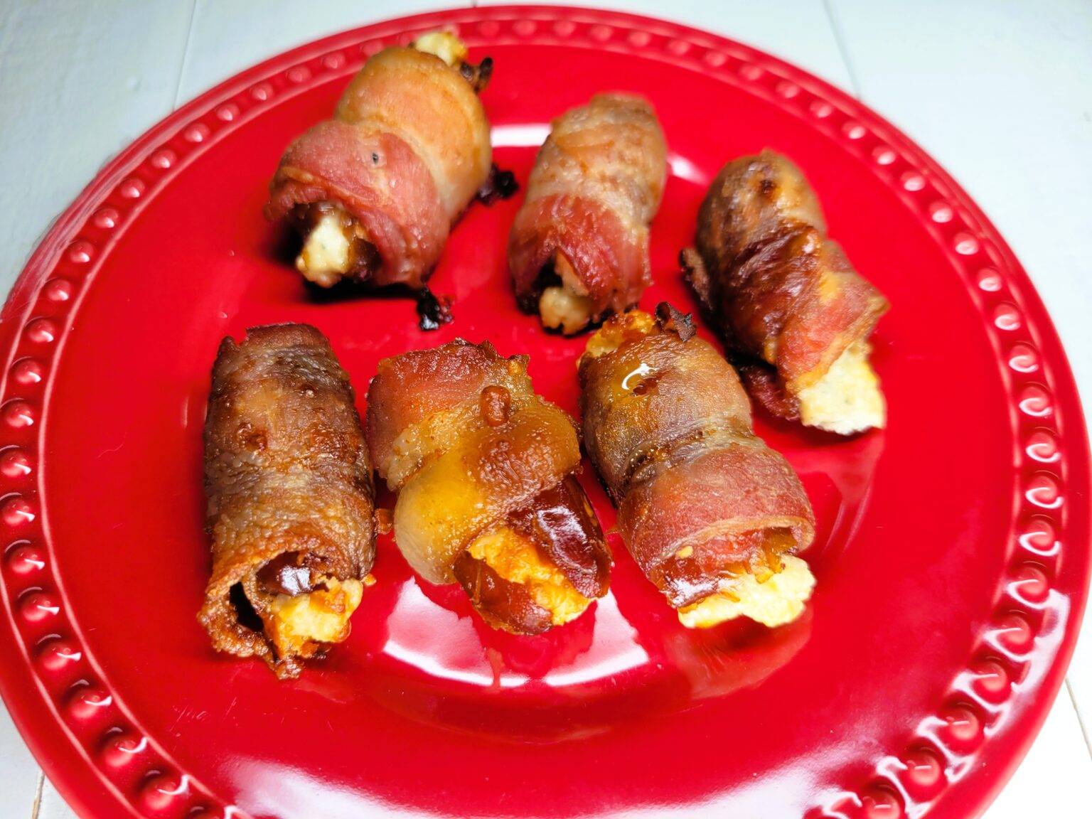 Dates Stuffed with Blue cheese & Wrapped in Bacon - Cottage Pantry