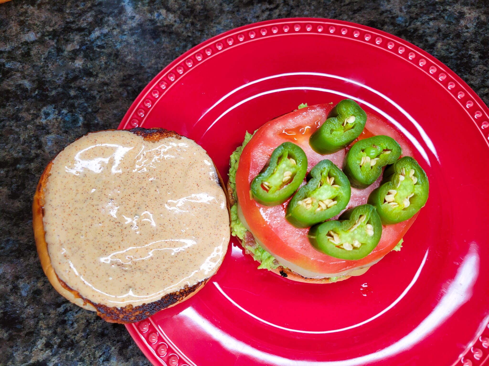 Spicy Firehouse Guacamole Burger - Cottage Pantry